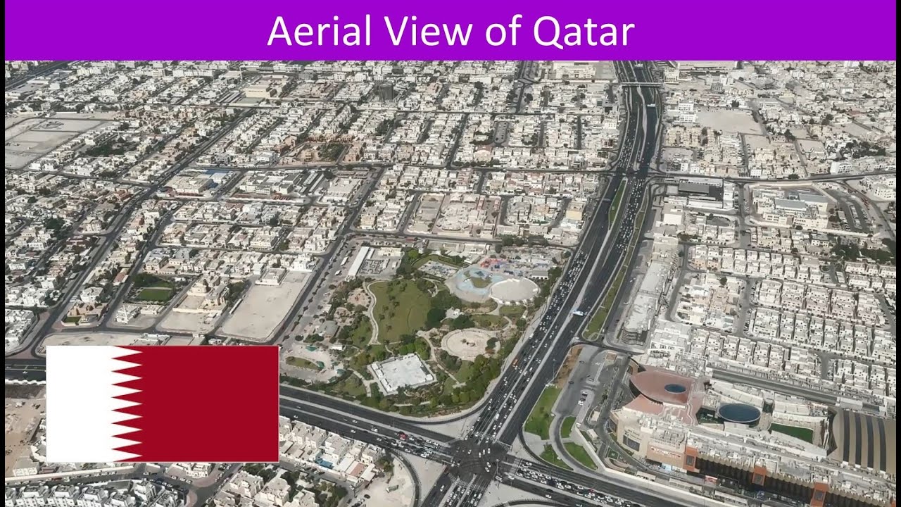 Aerial View of Doha, Qatar (قطر) (from Helicopter) - YouTube