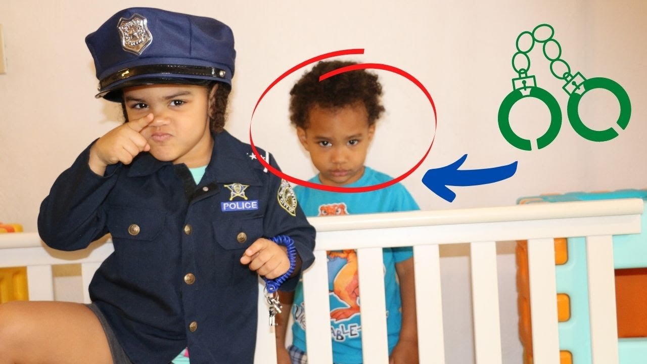 You Are GOING TO JAIL! Funny Kids Pretend Play Police Teach Kids DO NOT ...