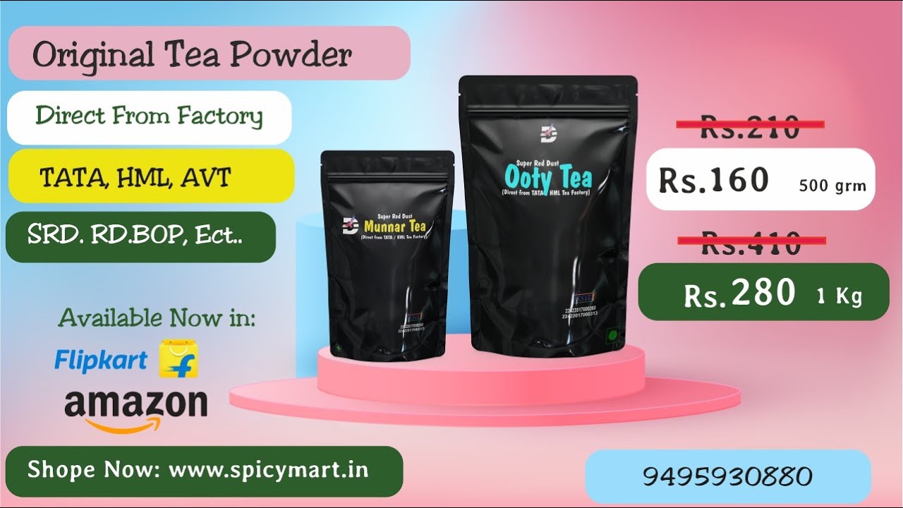 Ooty Tea Powder(Original) | Munnar Tea | Spicy mart | Buy online in ...