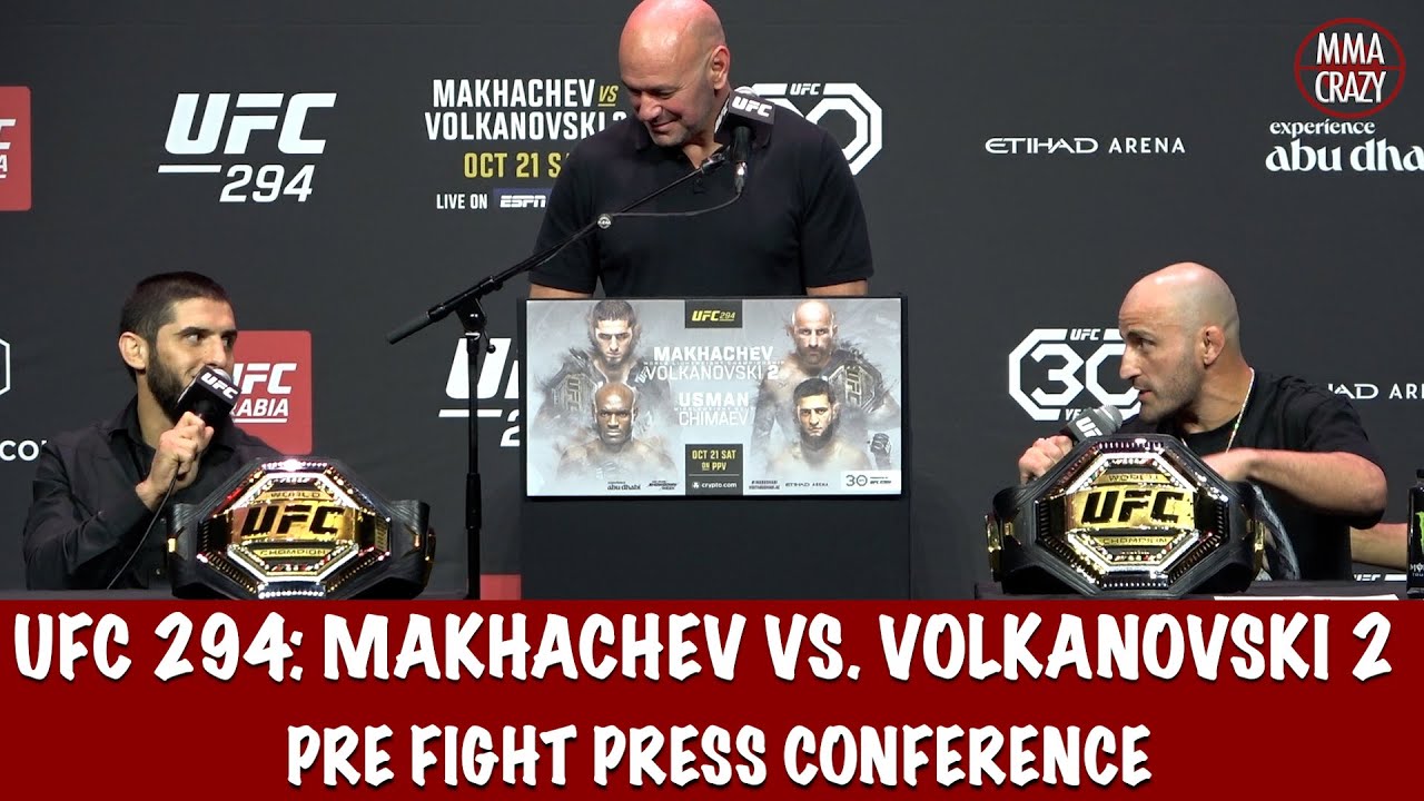 Full UFC 294 Pre Fight Press Conference: Makhachev vs. Volkanovski 2 ...