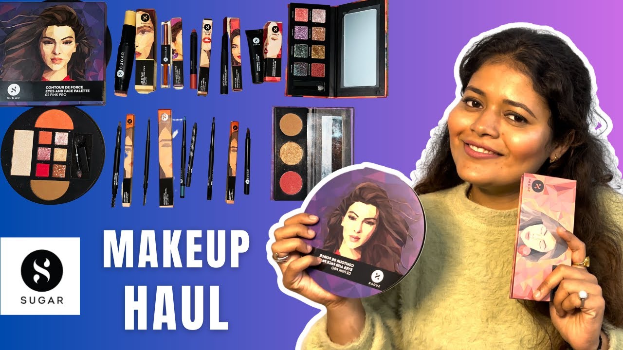 SUGAR COSMETICS Makeup Haul & Review | Sugar Makeup Products - YouTube