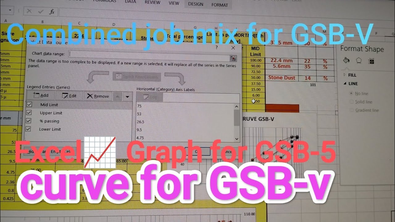 #highway , How to Draw Combined Graph GSB -V, #JMFGSB #Mix design of ...