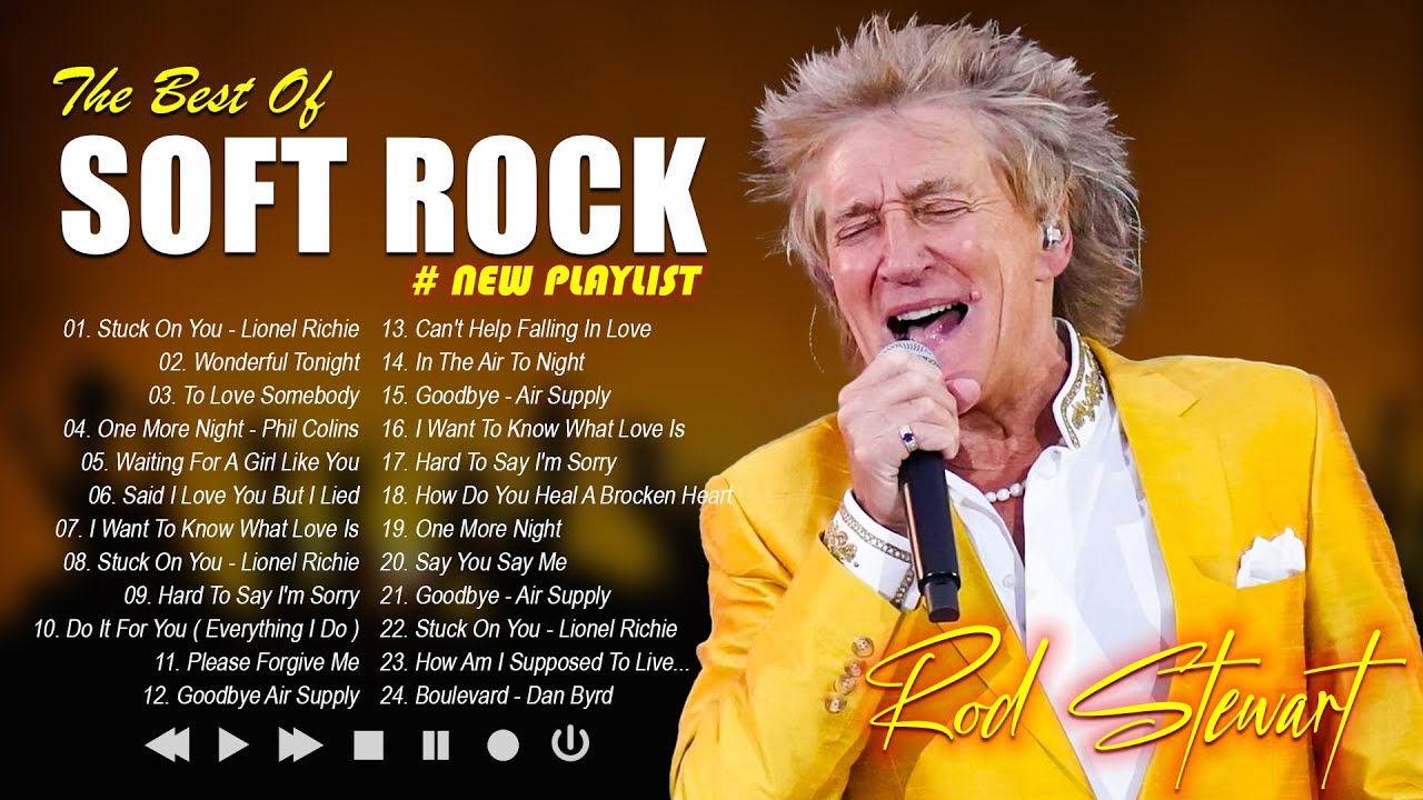 Soft Rock Songs 70s 80s 90s Full Album Rod Stewart, Phil Collins, Bee ...
