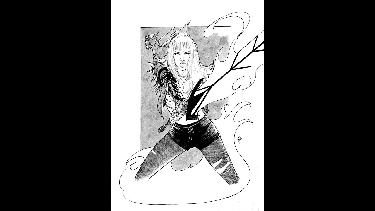 How I draw and Ink the Magik inktober 2021 - YouTube