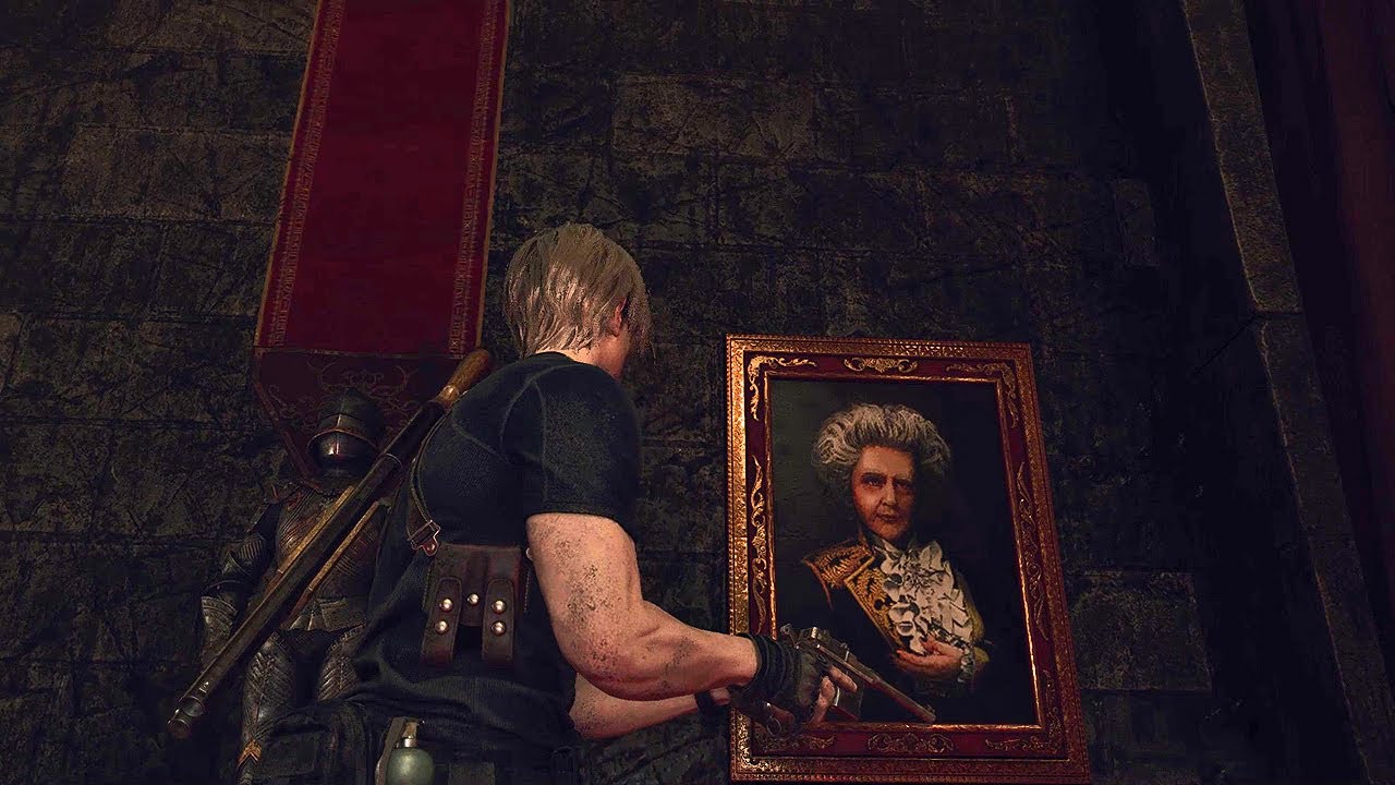 Defacing Ramon's portrait (Resident Evil 4 Remake) - YouTube
