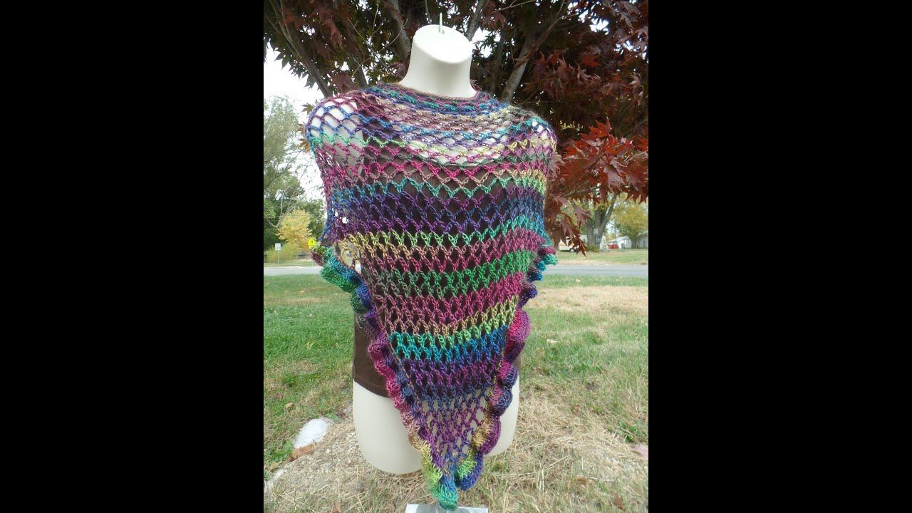 How to Crochet Easy Ladies Shawl Wrap TUTORIAL #274 - YouTube