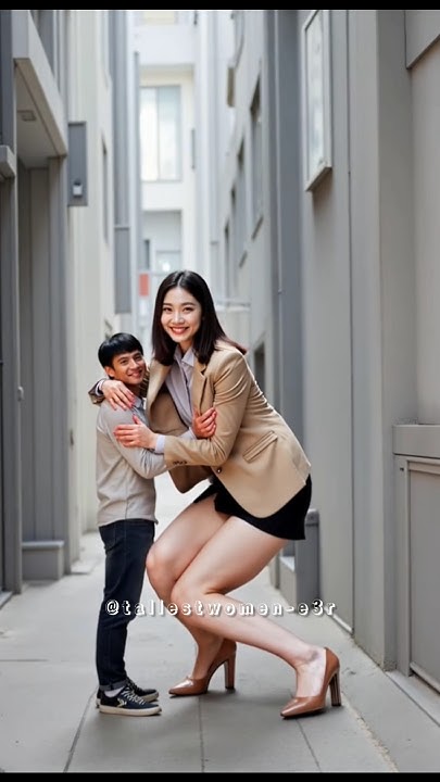 Aitall Women 🤯 Heightdifference Minigiantess Giantess Tallwoman Tallgirl Ai Shorts
