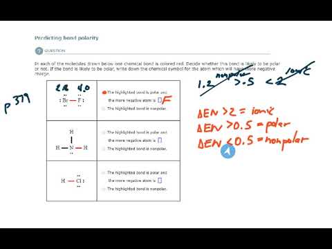 ALEKS - Predicting bond polarity (Example 2) - YouTube