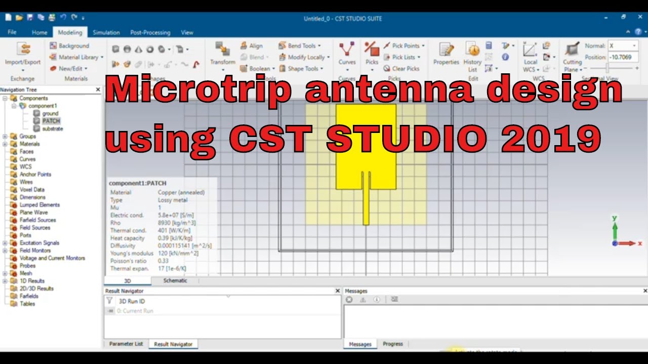 Simple Microstrip antenna design step by step procedure using CST 2019 ...