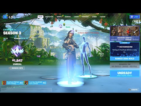 RANKED UNREAL IN BUILDS & ZERO BUILDS ROAD TO TOP 500 IN ZERO BUILDS ...