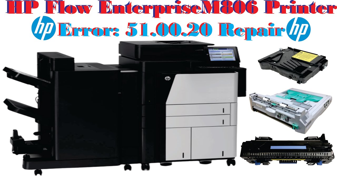 51.00.20 HP M830 printer Scanner Repair - YouTube