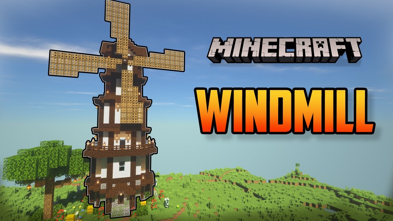 Minecraft How To Build A WINDMILL FAST AND EASY YouTube Minecraft How To Build A WINDMILL FAST AND EASY YouTube