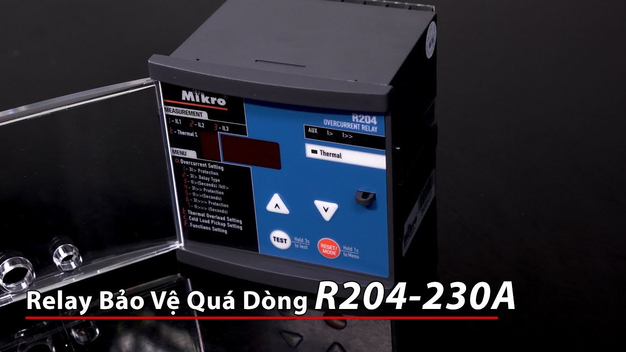 Relay Bảo Vệ Quá Dòng R204-230A MIKRO - YouTube