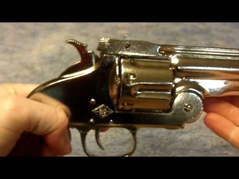 Schofield non-firing replica revolver - Denix replica gun - YouTube