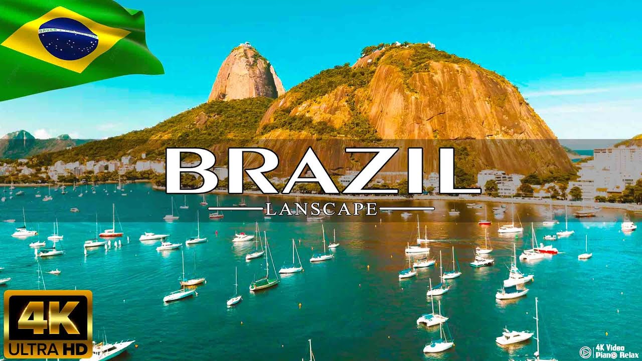 FLYING OVER BRAZIL (4K UHD) - Relaxing Music Along With Beautiful ...