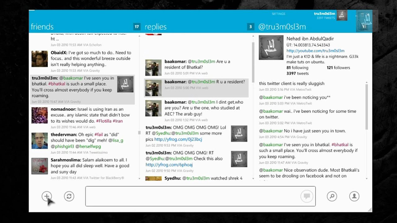 MetroTwit Twitter Client for Windows - YouTube