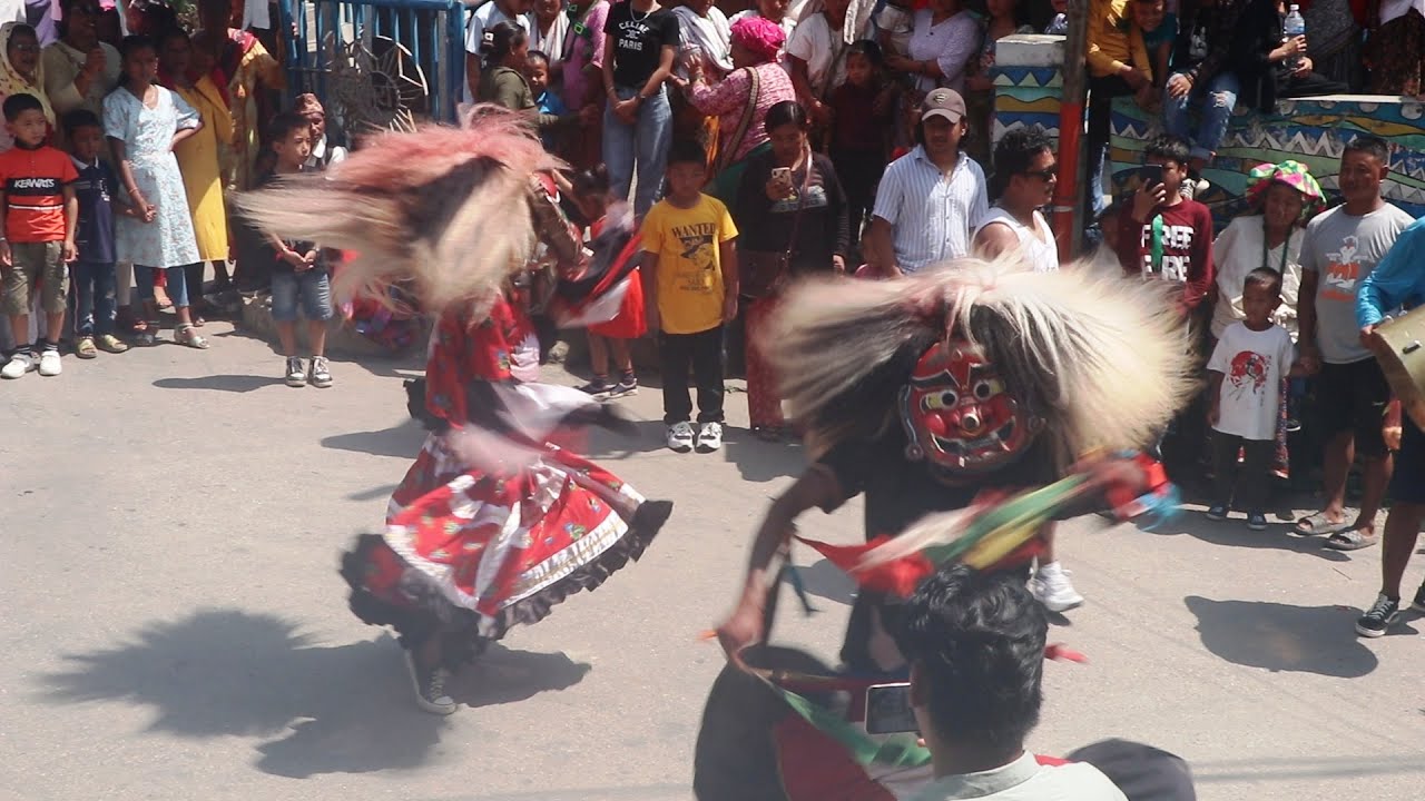 lakhe dance 2080 । lakhe nach । our village life nepal - YouTube