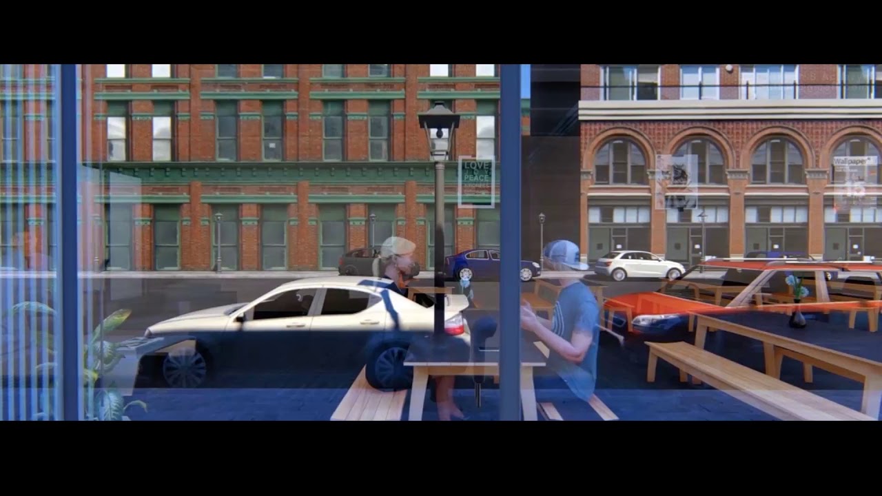 Cafe Interior Walkthrough Animation - YouTube