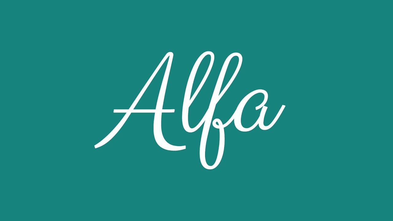 Alfa English Cursive Handwriting Tutorial - YouTube