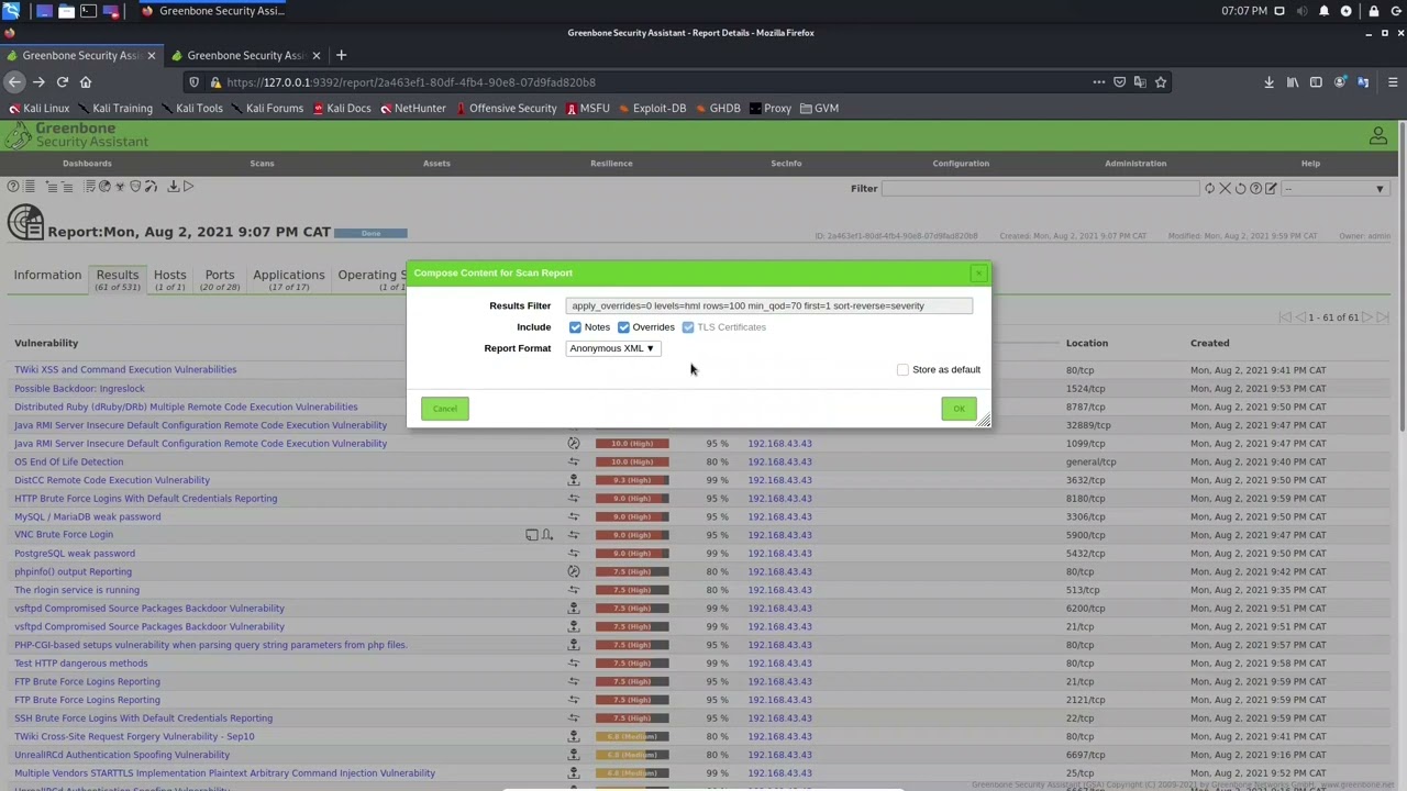 How to create overrides in OpenVas (GSA) - YouTube