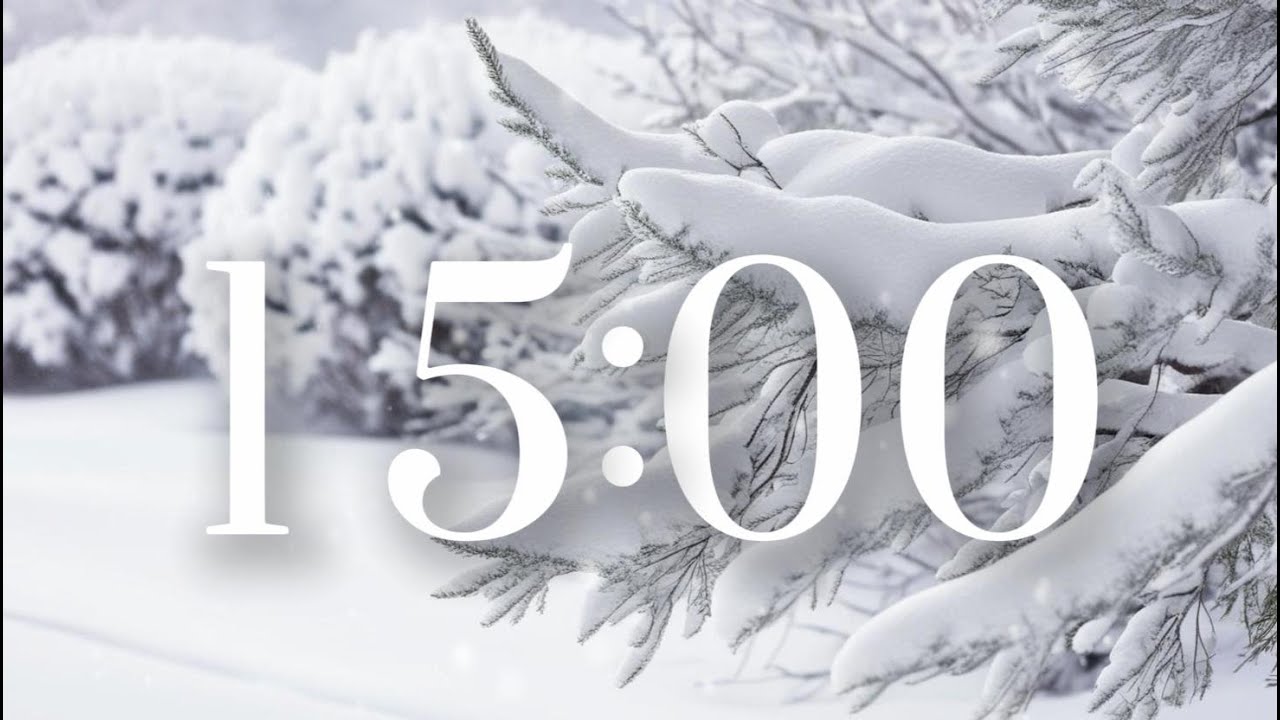 15-Minute Winter Snow Timer with Relaxing Music - YouTube