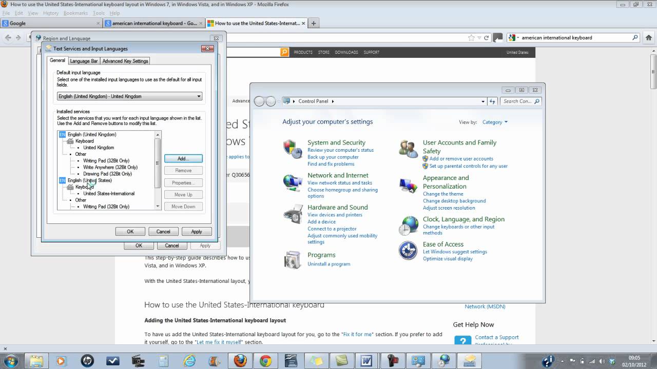 Clavier international américain, 1ère partie - YouTube