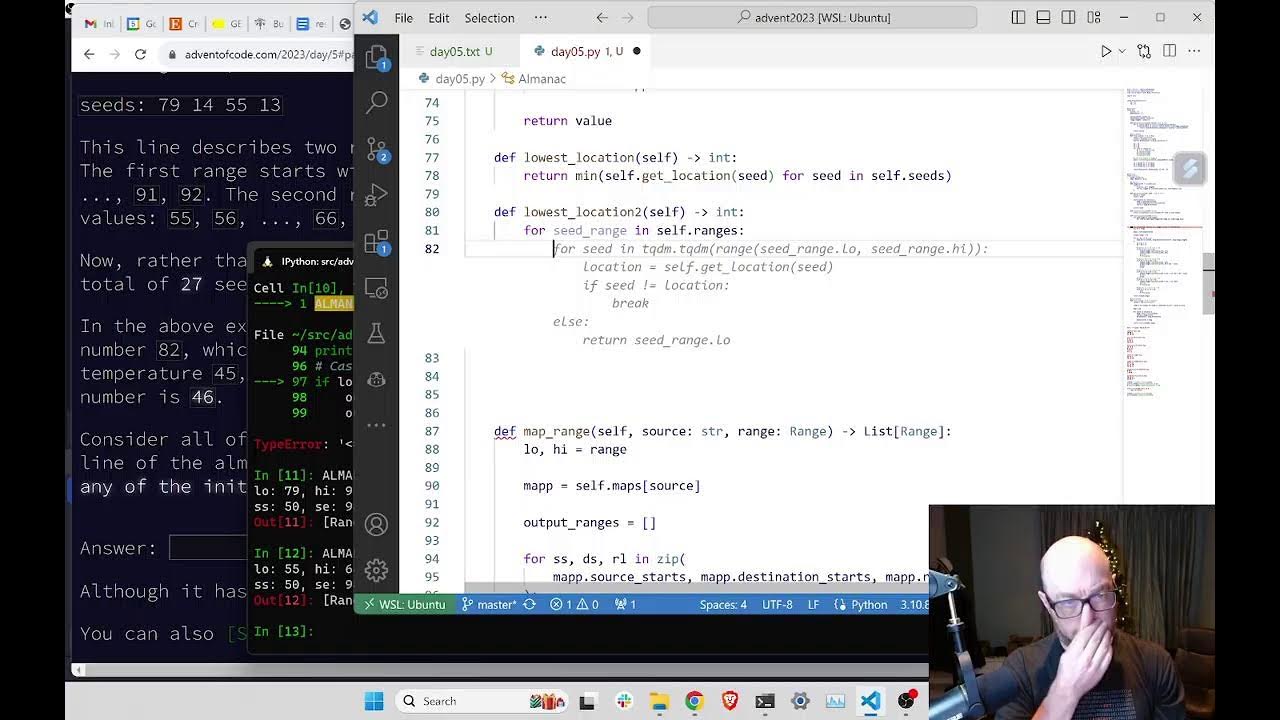 Joel Grus - Advent of Code 2023 - Day 05 - YouTube