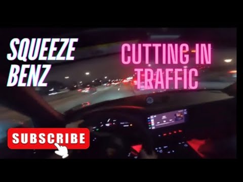 @Squeeze.Benz. cutting traffic at night Porsche pov drive - YouTube