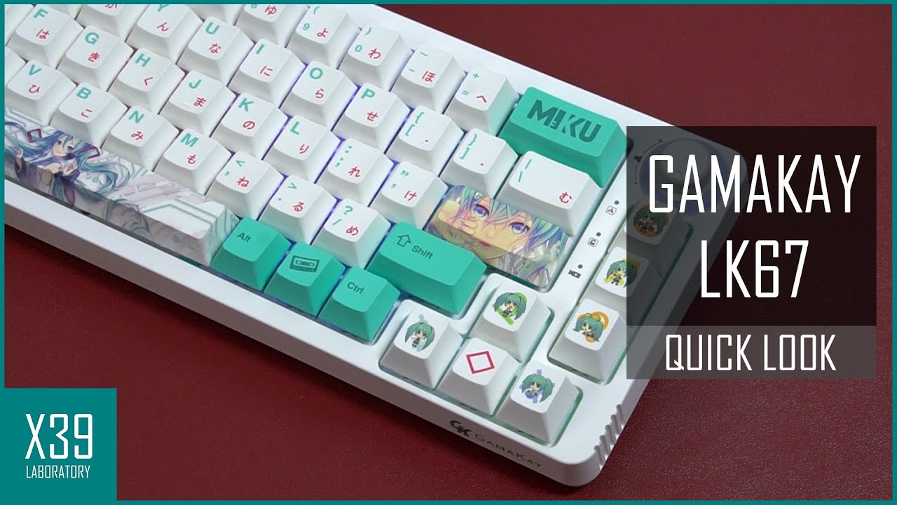 Gamakay LK67 x Kaith box switch x HATSUNE MIKU Keycaps - QUICK LOOK ...