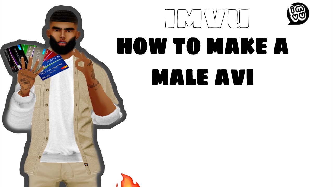 IMVU male avi tutorial (how to make a male avi) - YouTube
