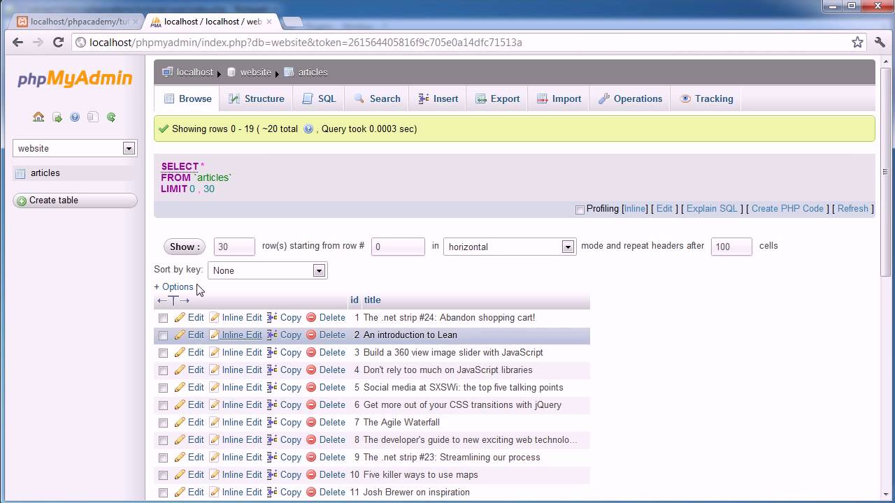 Php Oop Tutorials Mysql Database Example Part 1 3 Youtube 6372