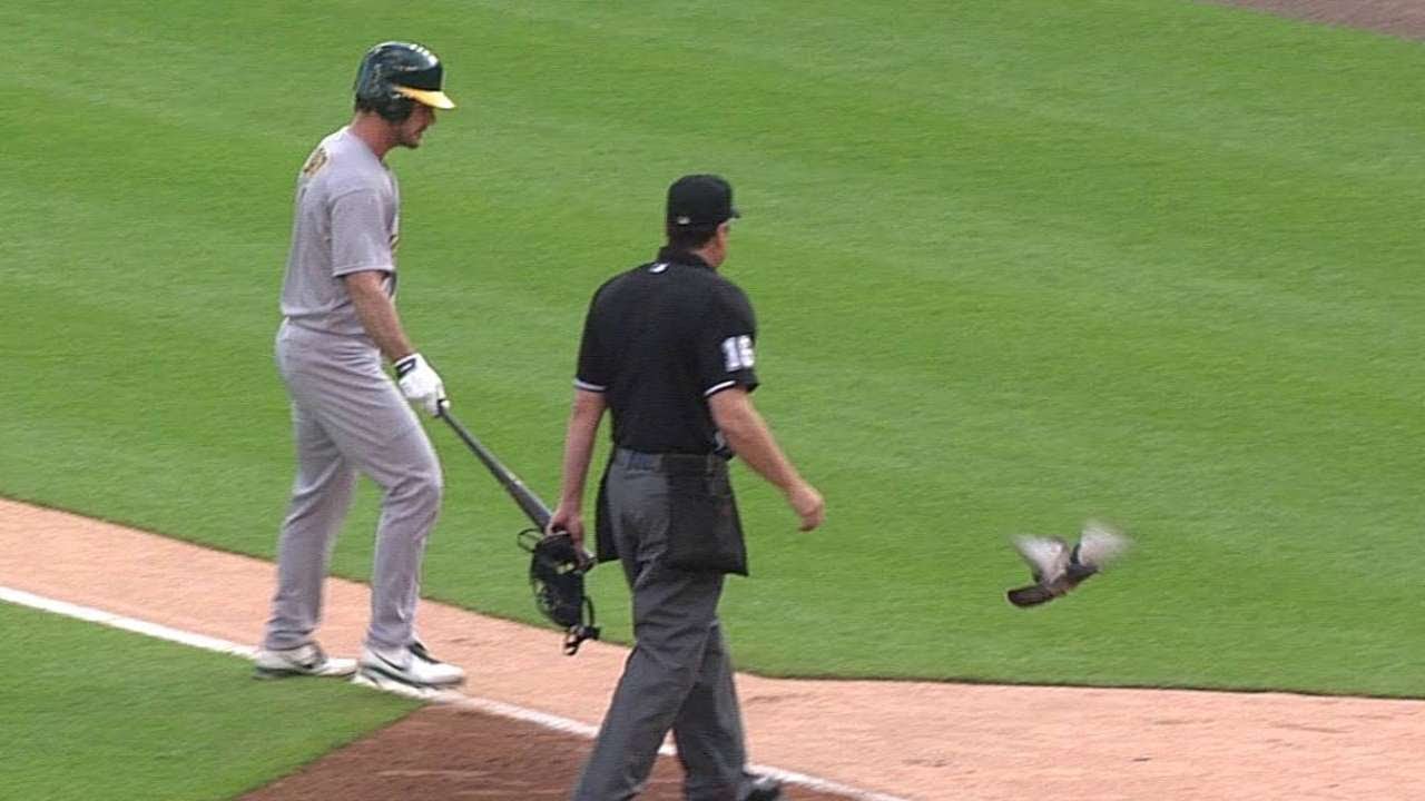 Bird on the field causes a delay in the game - YouTube