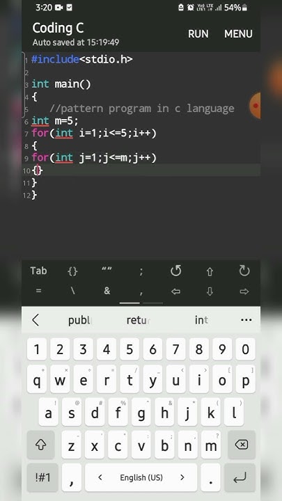 C Language Pattern Program C Language Coding Cprogramming Viral Code Youtube