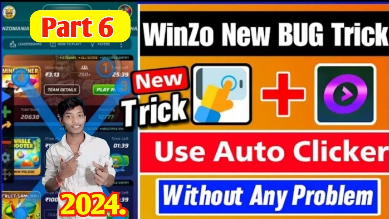 Winzo hack trick today || winzo geme auto clicker hack tricks 2024 ...