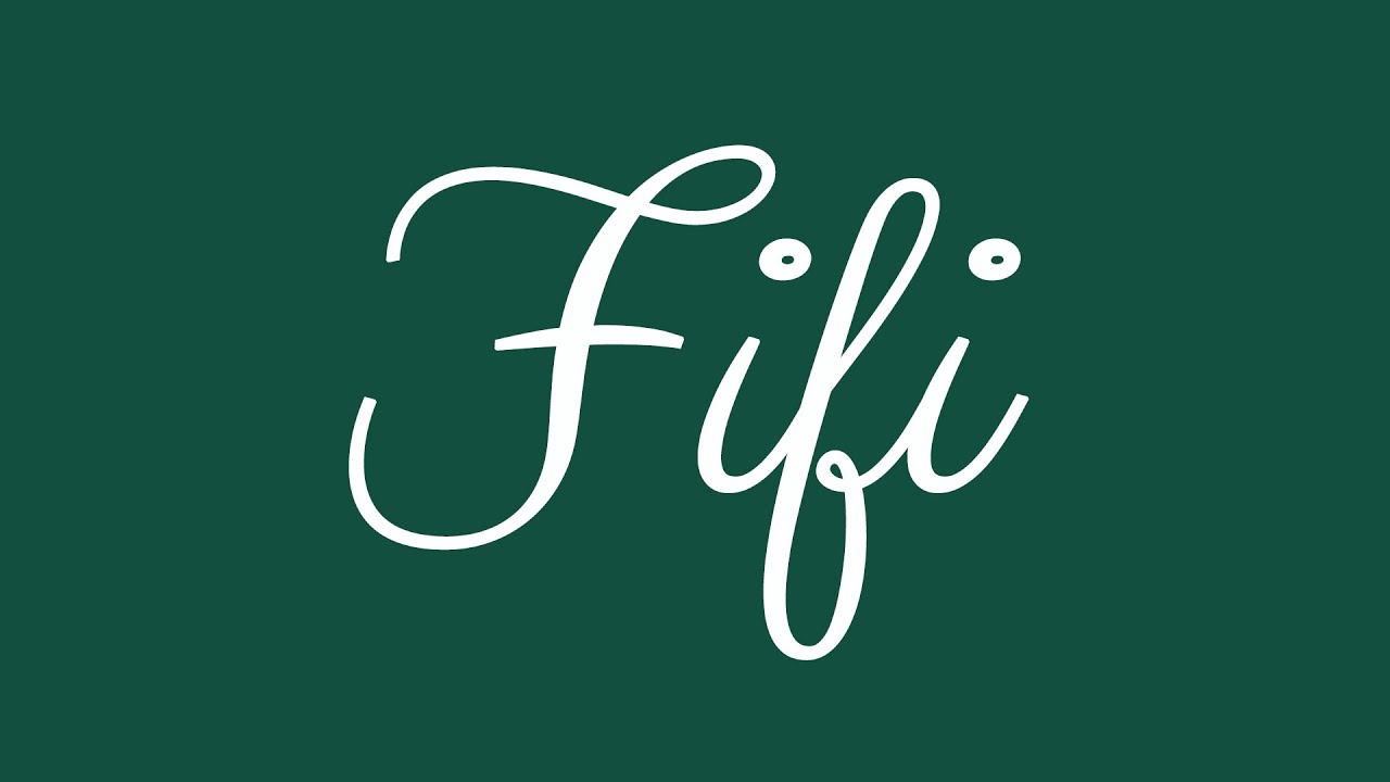 Learn how to Sign the Name Fifi Stylishly in Cursive Writing - YouTube