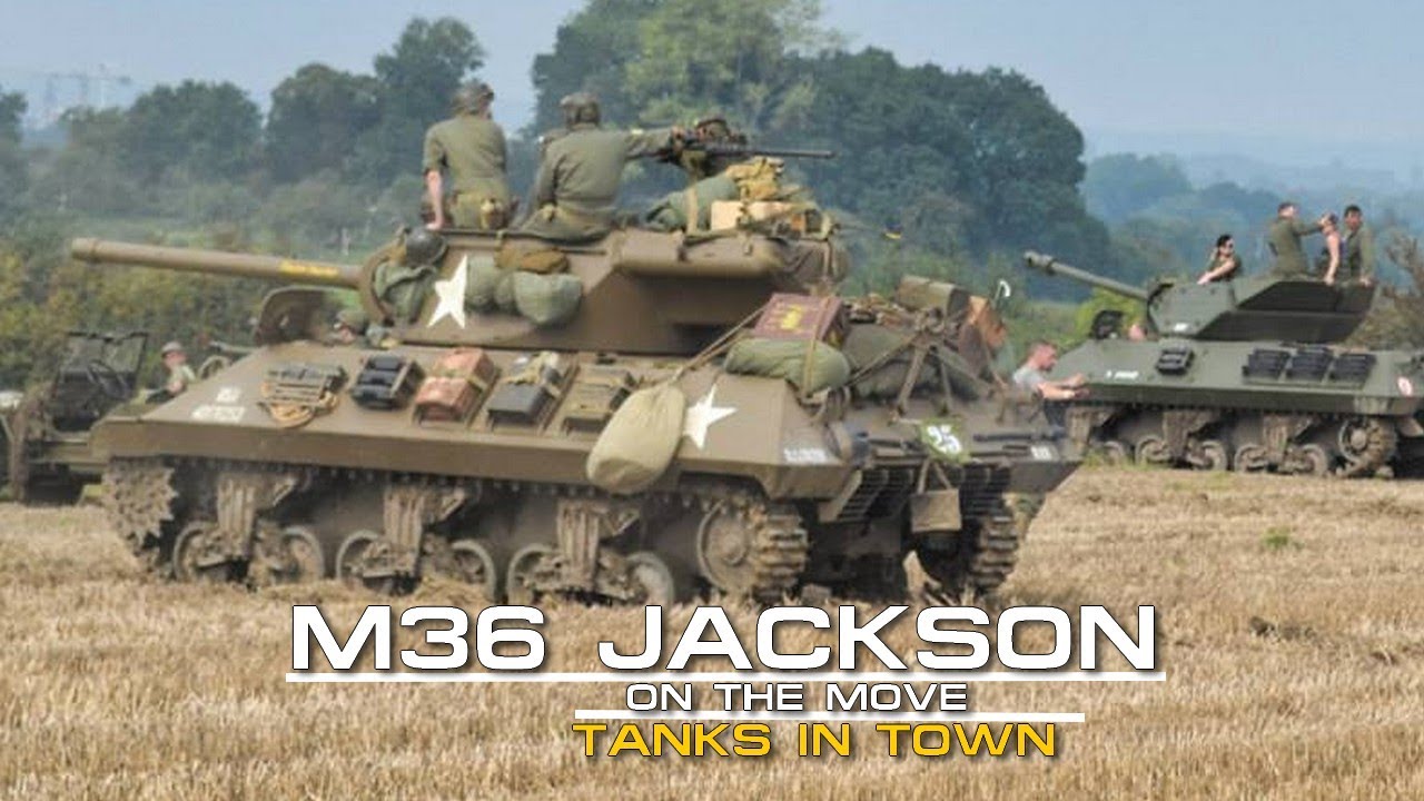 M36 Jackson on the move at Tanks in Town - YouTube