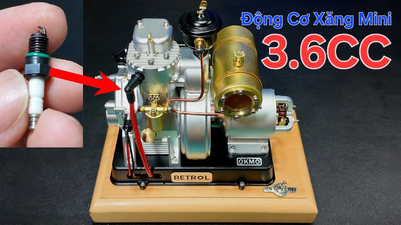 Nổ thử động cơ xăng 4 thì mẫu máy kéo 185 mini 3,6cc - 185 Tractor ...