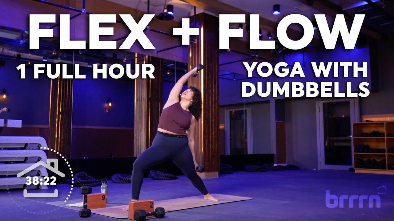 60 Minute “Flex & Flow” | Yoga Infused Workout with Weights - YouTube