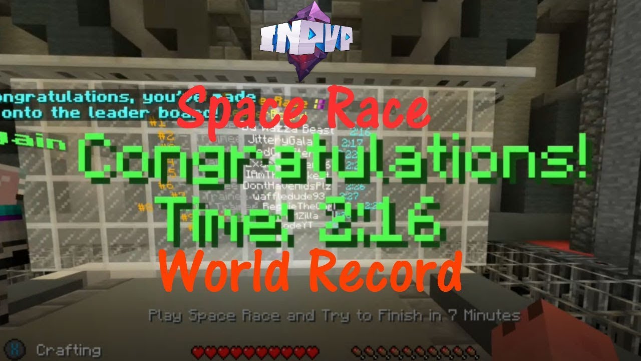 Space Race - WORLD RECORD - 2:16 - InPvP - Minecraft BTU - YouTube