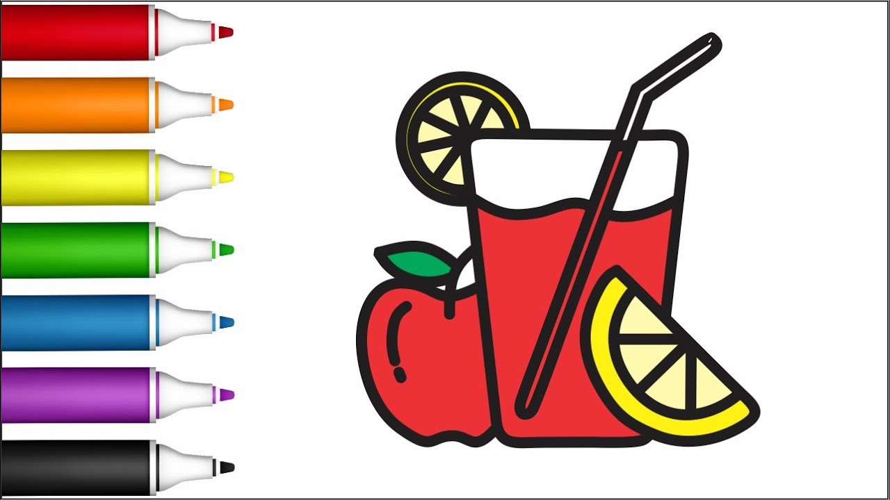 Red Drink Drawing for Kids - YouTube