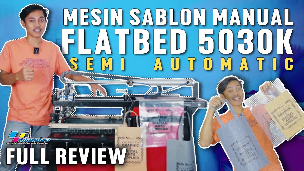 Mesin Sablon Flatbed Semi Auto 5030K | Full Review - YouTube
