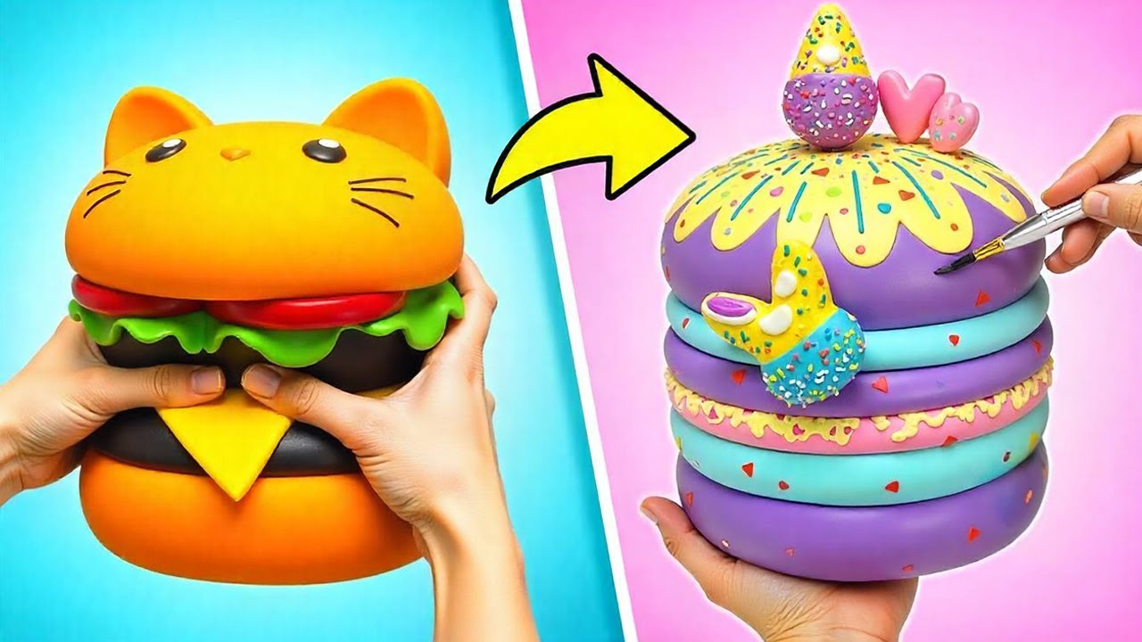 🌈 DIY Squishy Makeover! Transform & Customize with Rainbow Magic 🎨💖 ...