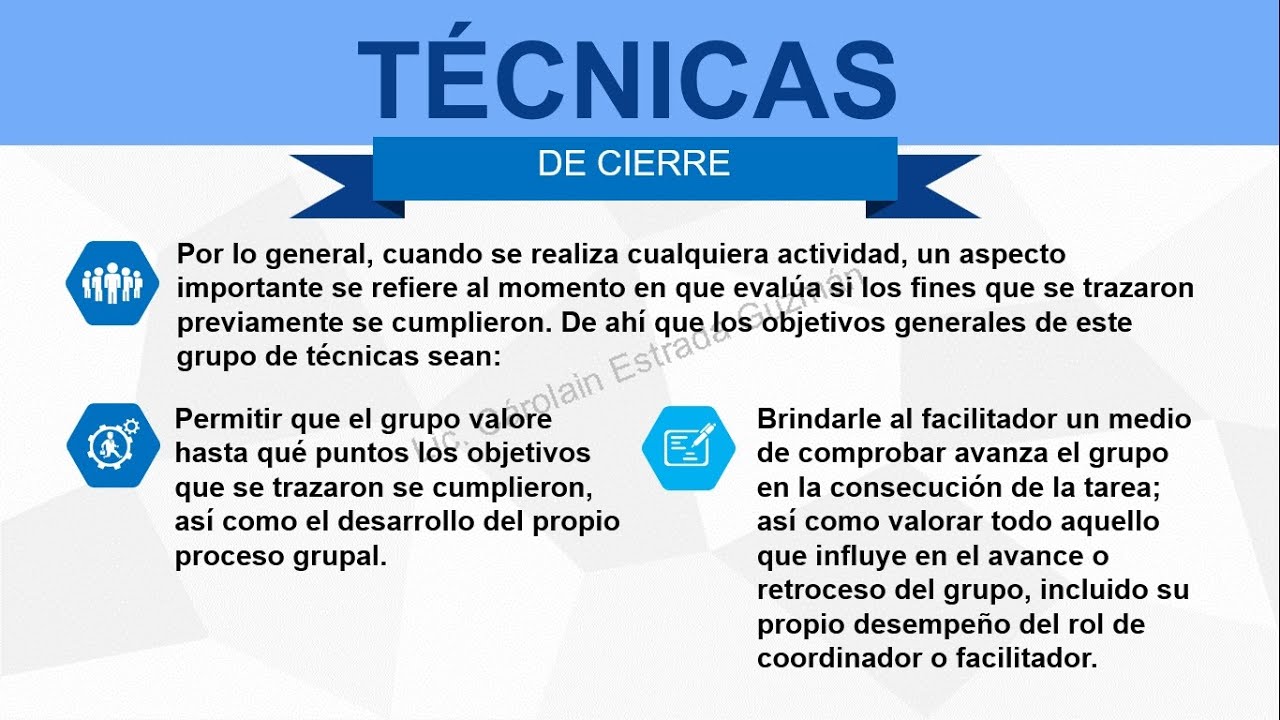 DINÁMICAS DE GRUPO CLASE 20 Técnicas de cierre - YouTube