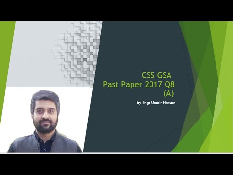 Css Gsa Past Paper 2017 - Q8(a) by Engr Umair Hassan - YouTube