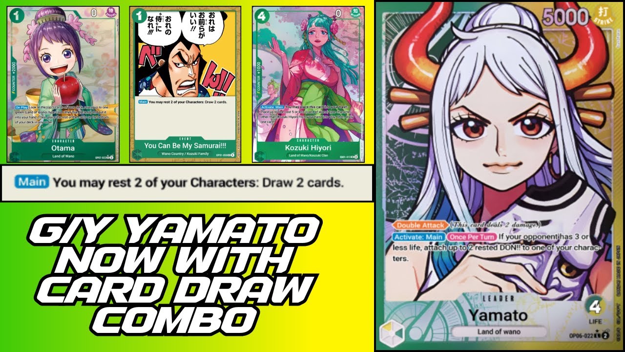 OP07 G/Y Yamato Double Attack Go Brrrrr !!! - One Piece TCG Sim Deck Profile And Gameplay - YouTube