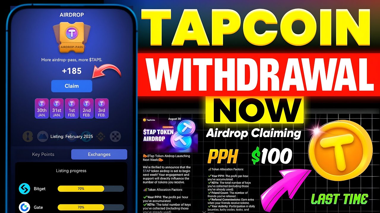 TapCoin Criteria Withdrawal and Listing Date Explained 🔥 | TapCoin ...