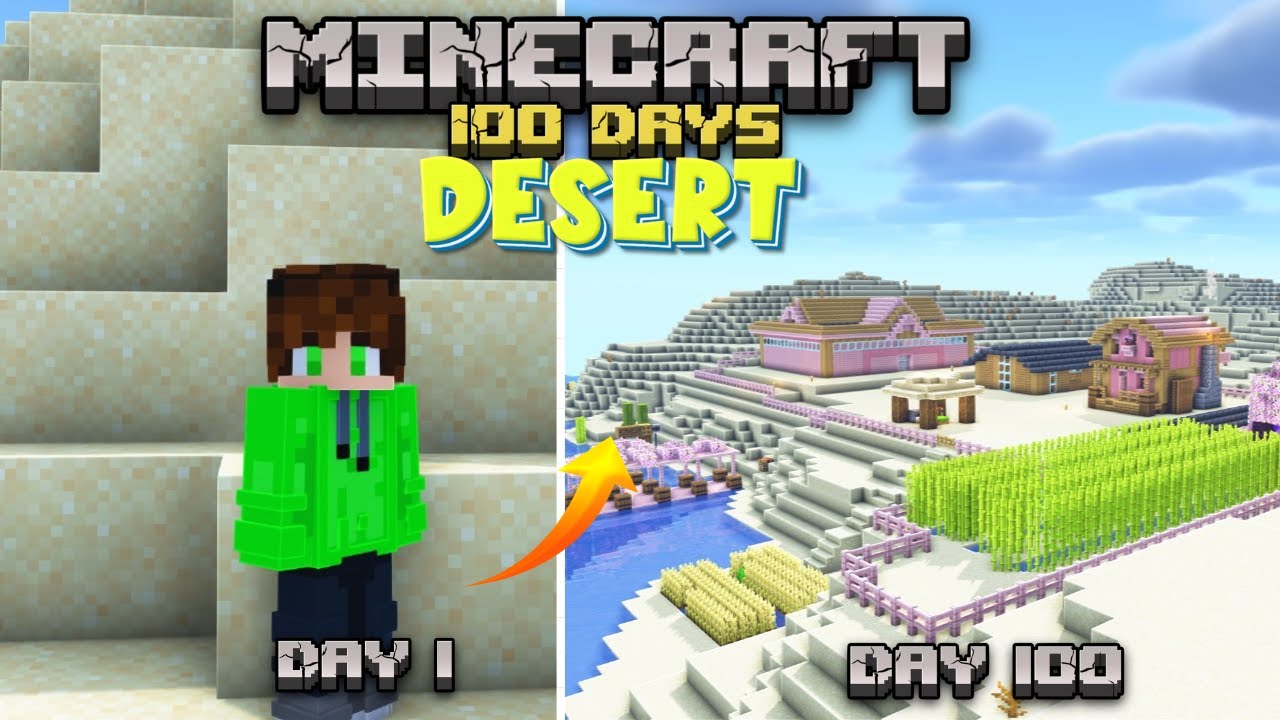 What Happens When You Spend 100 Days in a MINECRAFT Desert Only World ...