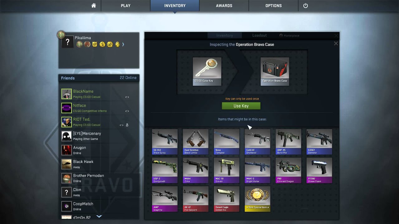 Unboxing: CS GO Operation Bravo case - YouTube