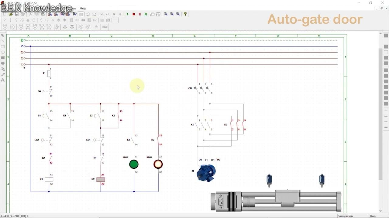 Auto open and close gate door circuit - YouTube