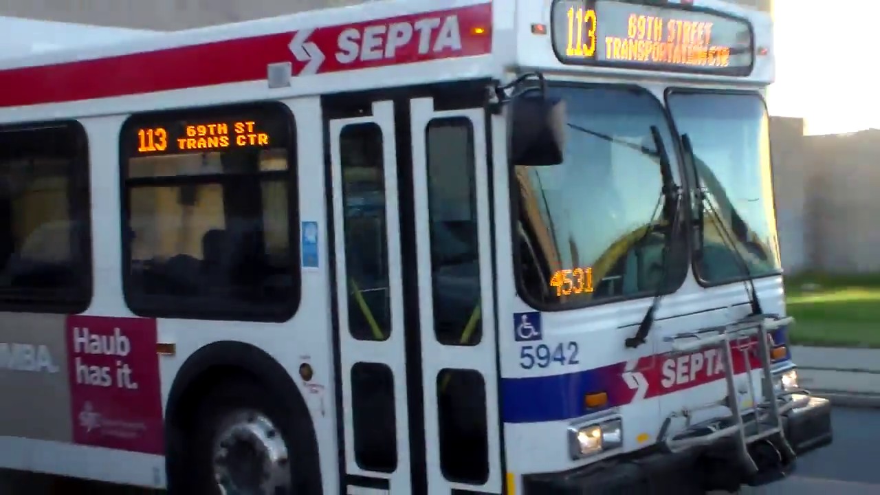 SEPTA BUS: NEW FLYER D40LF 5942 ON ROUTE: 113 - YouTube